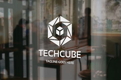 Download Techcube Logo Template Шаблон логотипа на тему графика