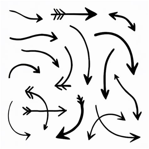 Premium Vector Assortment Of Dynamic Black Arrows Varied In Direction