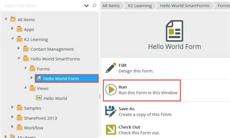 4 Test The Hello World Form
