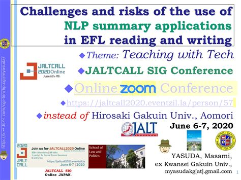 Challenges And Risks Of The Use Of Nlp Summary Applications In Efl