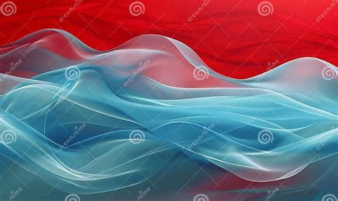 Soft Flowing Waves Of Red And Blue Abstract Art With Gentle Gradients And Fluid Movement