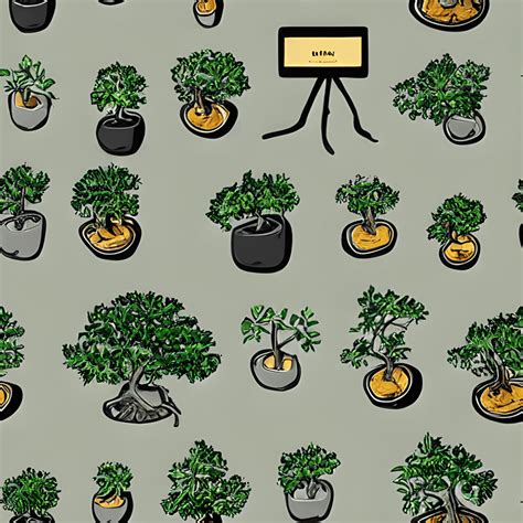 Bonsai Tree Pattern Graphic Creative Fabrica