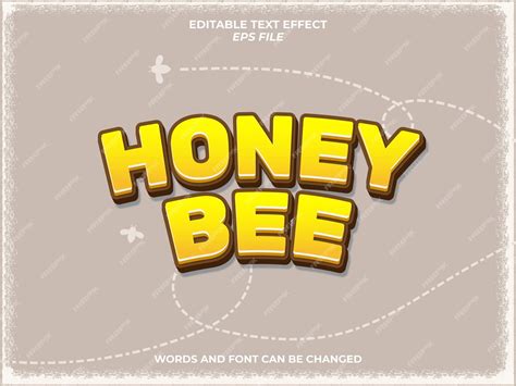 Premium Vector Honey Bee Text Effect Font Editable Typography 3d Text Vector Template