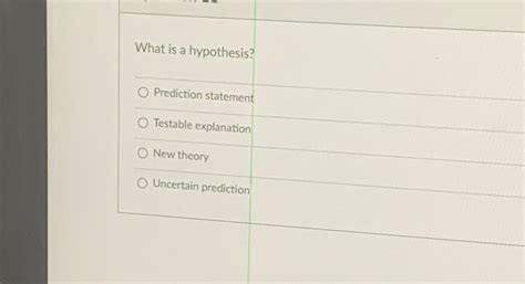 Solved What Is A Hypothesisprediction Statementtestable