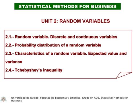 Unit 2 Random Variables