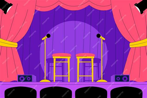손으로 그린 탤런트 쇼 배경 무료 벡터