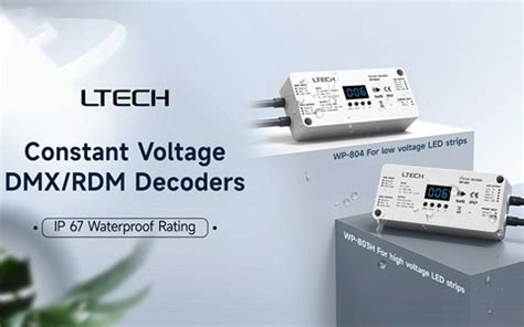 Waterproof DMX RDM CV Decoder WP For Low Voltage LED Strips CV DMX DecoderDMX