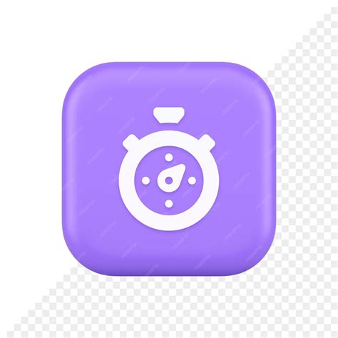 Premium Psd Stopwatch Button Timer Speed Time Counting Application Panel Interface 3d