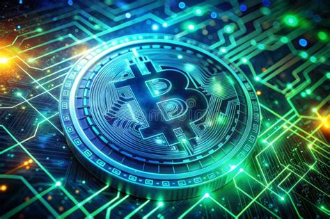 blockchain technology visualizing a digital bitcoin contract agreement