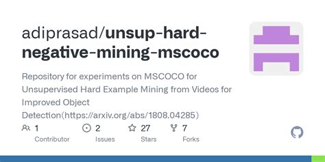 github adiprasad unsup hard negative mining mscoco repository for