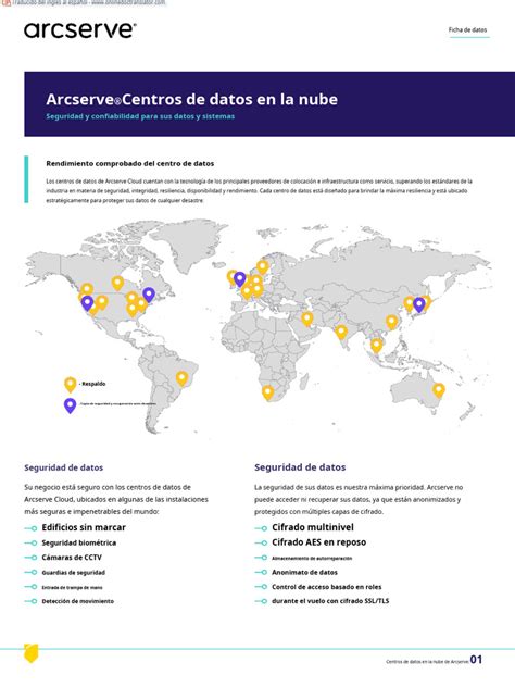 Arcserve Cloud Data Centers Datasheet 1 En Es Pdf Computación En La Nube Informática