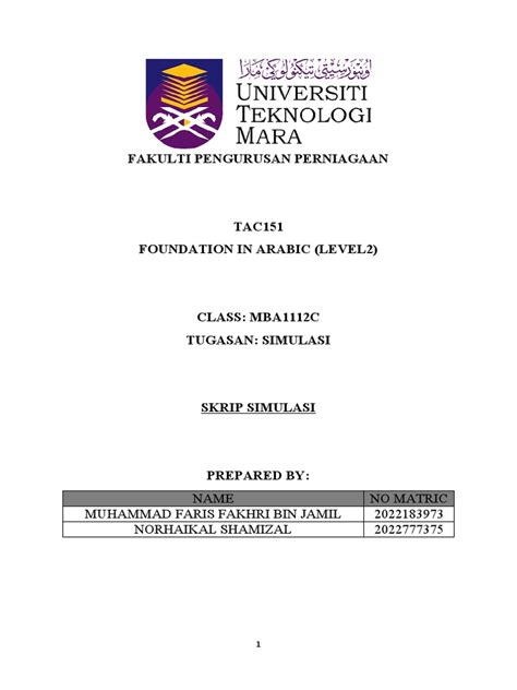 Skrip Simulasi Arab Pdf