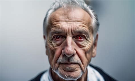 Premium Photo Old Man With Inflamed Eyes Conjunctivitis And Insomnia