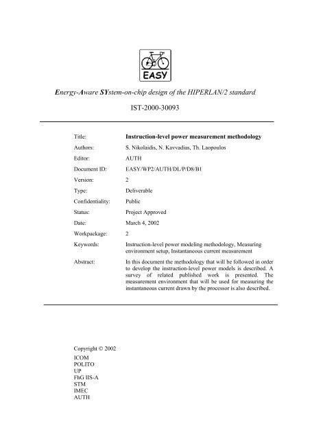 Instruction Level Power Measurement Methodology Section Of