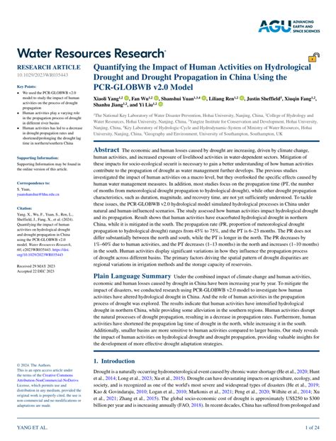 Pdf Quantifying The Impact Of Human Activities On Hydrological