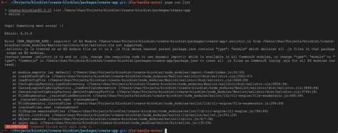 Bug Create Blocklet Eslint Work Issue Blocklet Create Blocklet Github