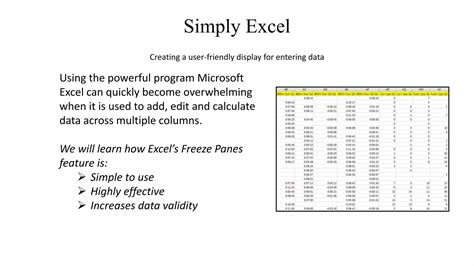 Excel Freezing Panes Pptx Computing Technology And Computing
