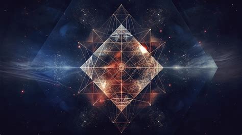 Premium Photo Triangle Fractal Poster Design