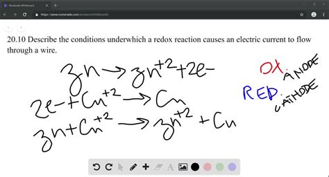 SOLVED Describe The Conditions Under Which A Redox Reaction Causes An Electric Current To Flow