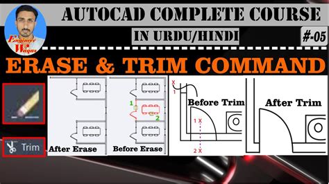 5 How To Use Erase Command And Trim Command In Autocad Trim Command
