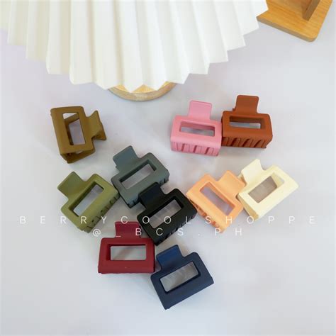 Small Size Korean Hair Clam Earth Tones Shopee Philippines