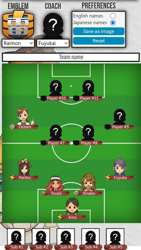 Raimon Girl Team 6 Our First Midfilder Has Been Chosen Ootanashi Who Shall Acompany Her On