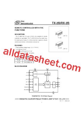 TX-2B Datasheet(PDF) - Silan Microelectronics Joint-stock