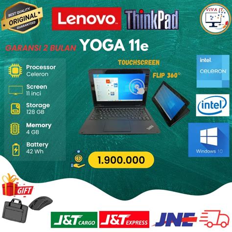 Jual Laptop Lenovo Thinkpad Yoga E Touch Screen Flip Celeron Ram Gb Ssd Gb