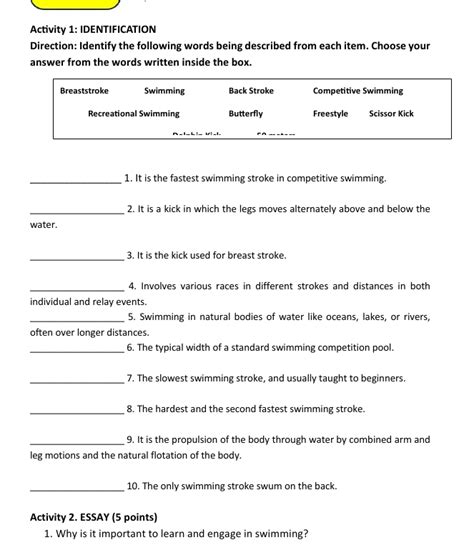 Activity 1 Identification Direction Identify Studyx