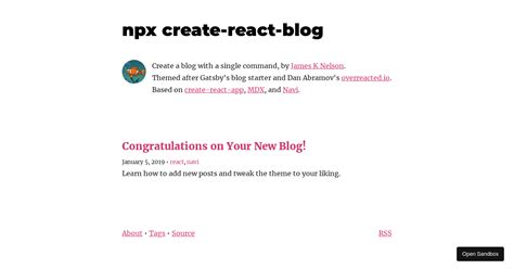 Blog Codesandbox