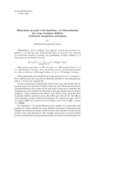 pdf lower bound for l 1 χ and determination of the principal totally