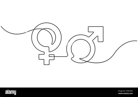 Female Gender Icon Line Continuous Drawing Vector One Line Female