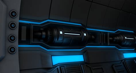 공상 과학 복도 3d 모델 24 C4d 3ds Obj Fbx Free3d