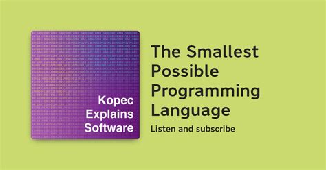 116 The Smallest Possible Programming Language
