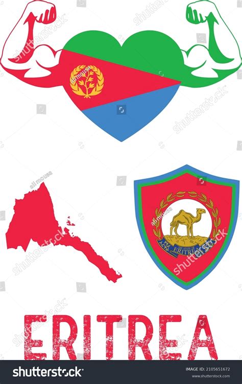 Flag Coat Map Eritrea Stock Vector Royalty Free 2105651672 Shutterstock
