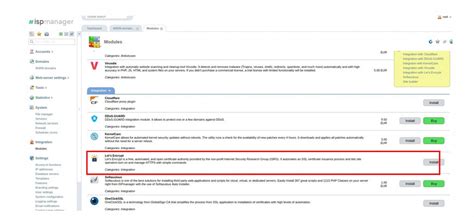 Ispmanager Creating An Ssl Certificate Lets Encrypt Introserv