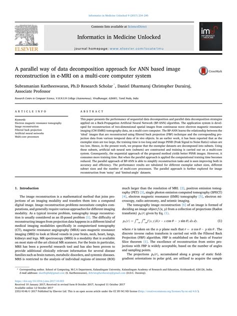 Pdf A Parallel Way Of Data Decomposition Approach For Ann Based Image