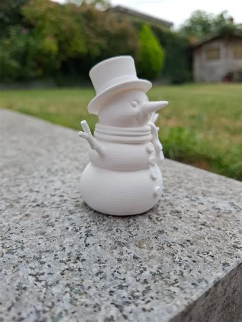 Dapper Snowman With Top Hat Free 3d Print Model Makerworld