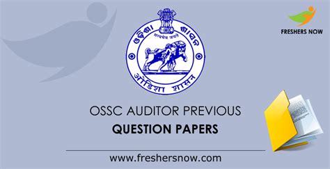 OSSC Auditor Previous Year Question Papers PDF Download
