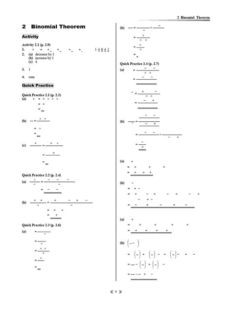Ch2 Binomial Theorem Pdf Algorithms Applied Mathematics