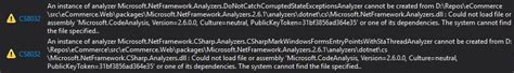 Build Results In Many Cs8032 Warnings · Issue 1825 · Dotnetroslyn Analyzers · Github