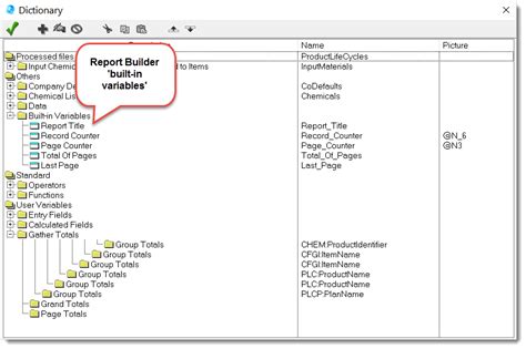 Dictionary Built In Variables