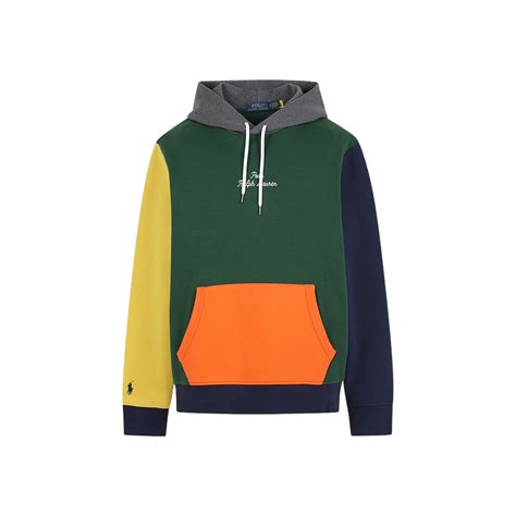 폴로 랄프 로렌 로고 컬러블록 더블 니트 후디 그린 24fw Polo Ralph Lauren Kream