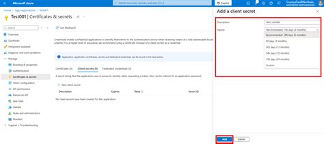 Once Added Copy The Clientsecret Value And Save It Locally On A Notepad As It Gets Masked Later On