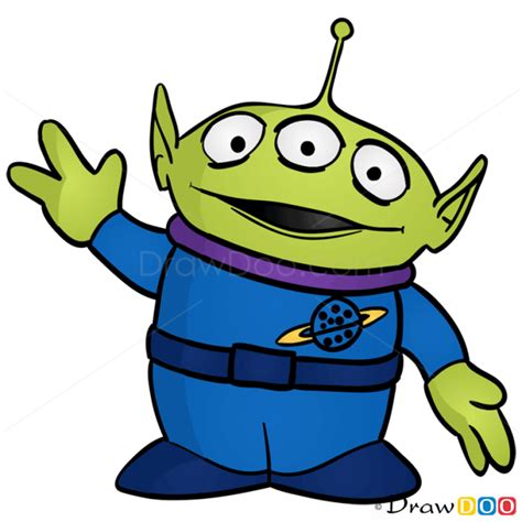 How To Draw Squeeze Aliens Toy Story