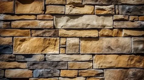 Detailed Closeup Of Brown Colored Wall Stone Pattern Texture Background