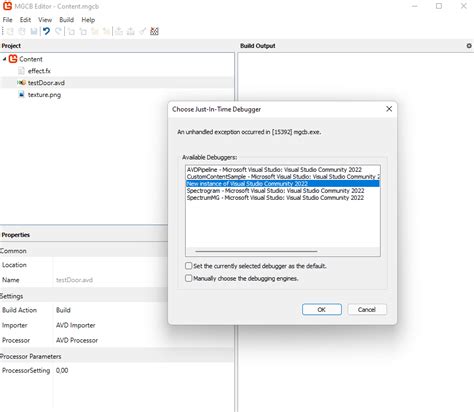 Debugging A Custom Content Pipeline Extension Content Community Monogame