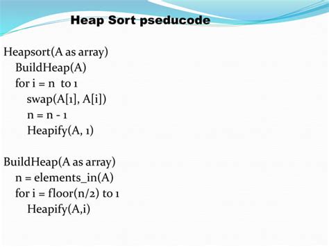 Heap Sort Algorithm Pptx