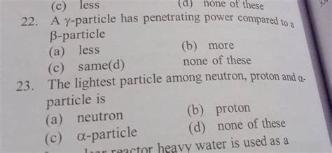 A γ Particle Has Penetrating Power Compared To A β Particle Filo