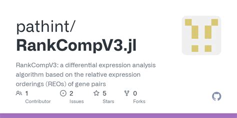 Github Pathint Rankcompv Jl Rankcompv A Differential Expression Analysis Algorithm Based